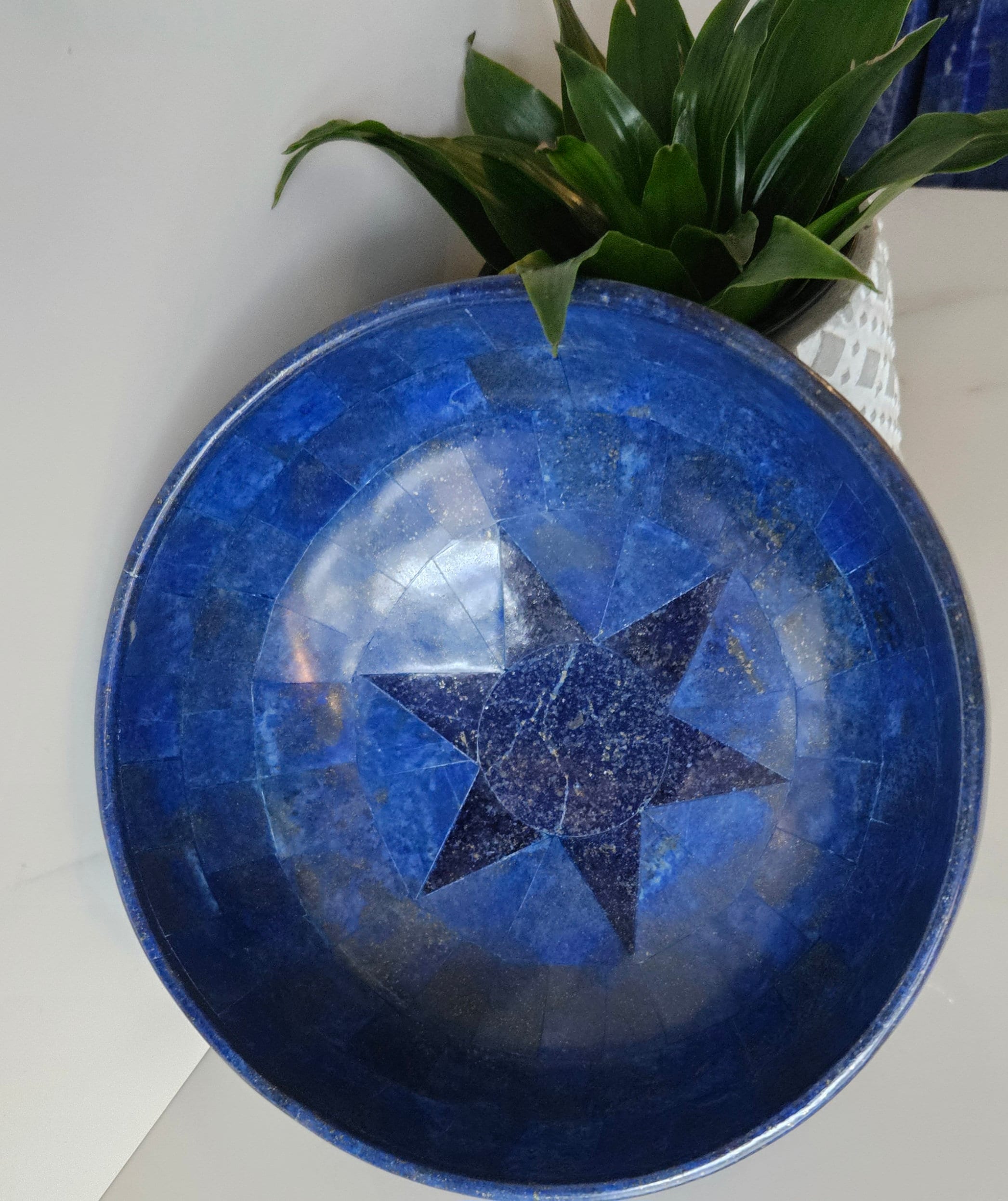 Hand Crafted Lapis Lazuli Bowl Ovel Shape Stunning Royal Blue Color ...